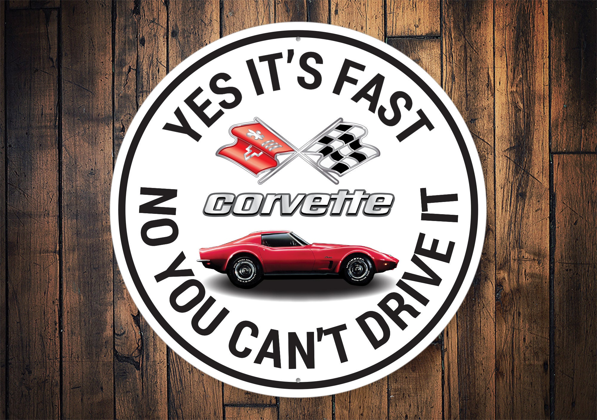 C3 Corvette Circle Sign C3 Corvette Gift Corvette Lover - Etsy