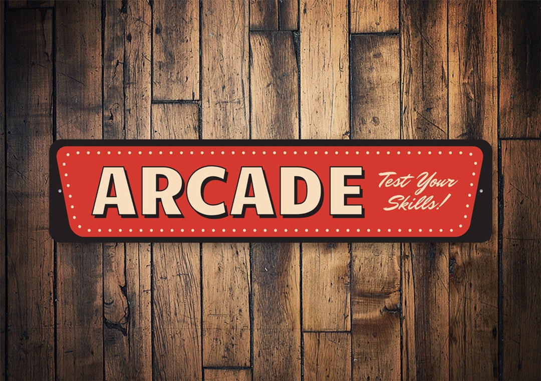 Vintage Arcade Sign, 1900 Arcade Sign, Arcade Lovers, Arcade Sign ...