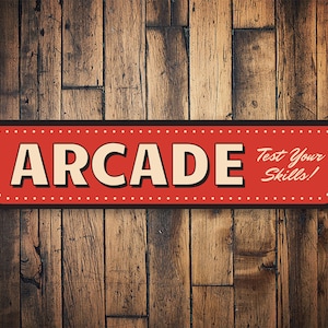 Vintage Arcade Sign, 1900 Arcade Sign, Arcade Lovers, Arcade Sign ...
