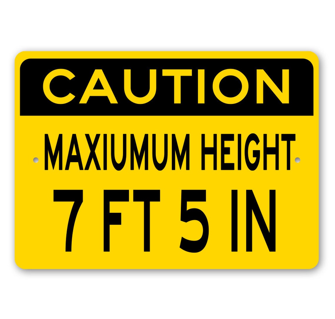 Maximum Height Sign Caution Height Limit Height Limit Sign - Etsy