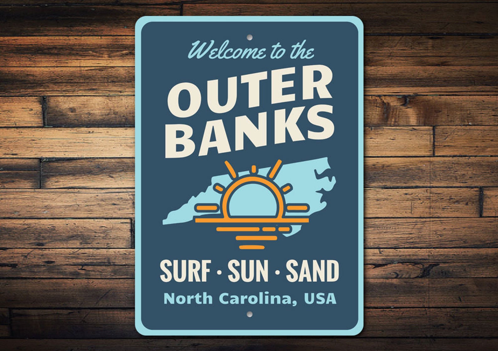 Outer Banks Sign Surf Sun and Sand Surfing Sign North | Etsy