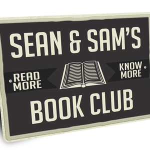 Custom Book Club Sign, Book Club Member Gift, Book Club Sign, Gift for ...