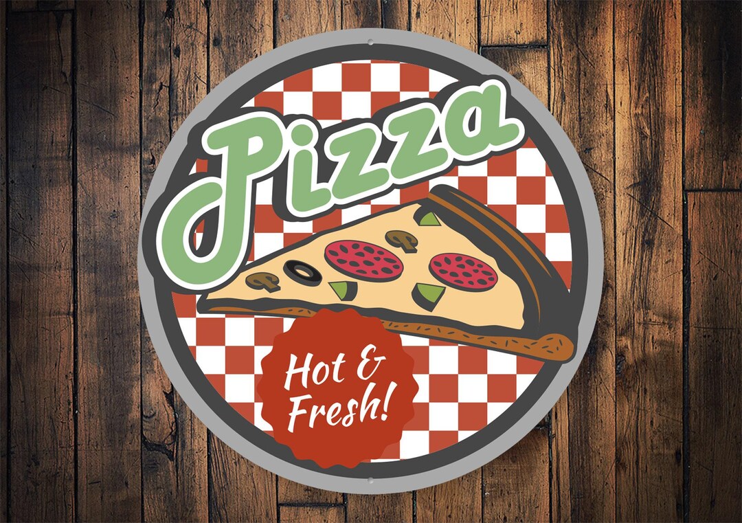 Hot Pizza Sign, Fresh Hot Pizza, Pizza Lover Decor, Pizza Room Gift ...