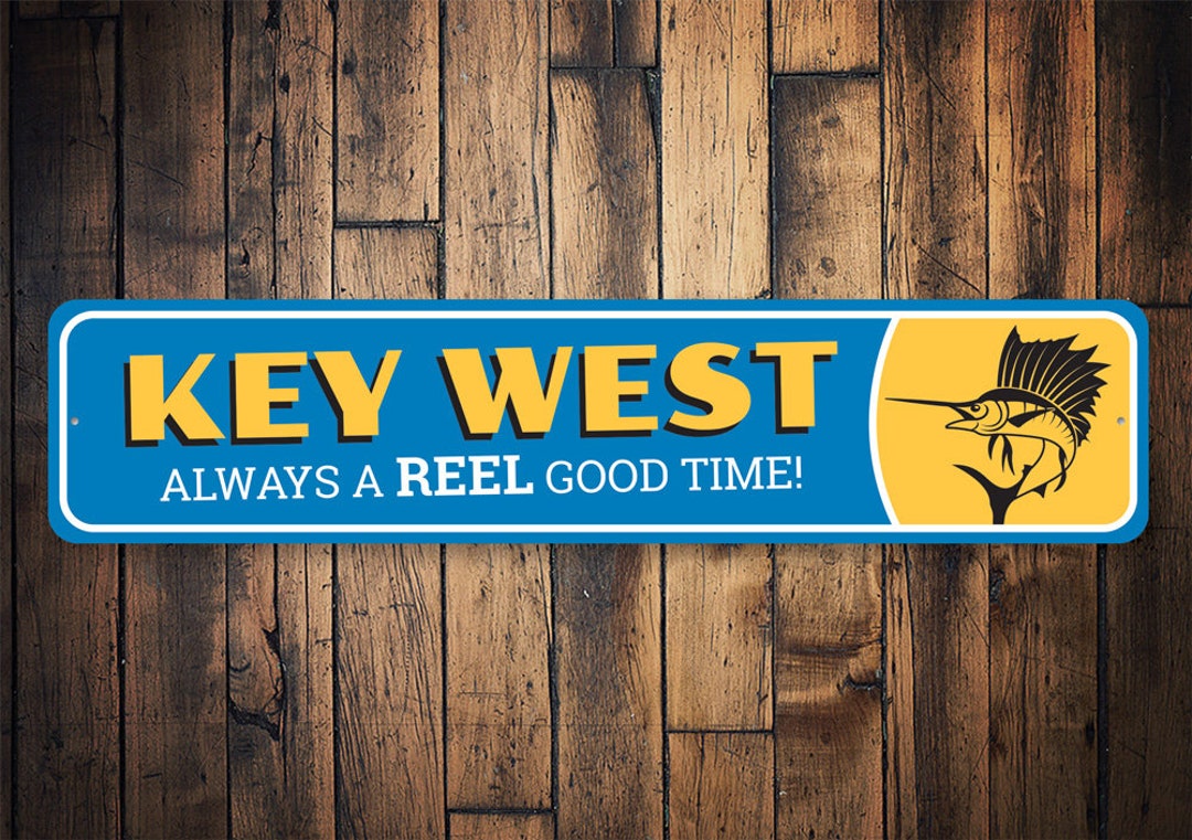 Key West Fishing Sign, Key West Fishing Gift, Key West Sign, Ocean Sign ...