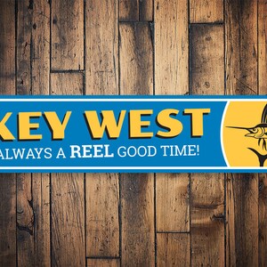 Key West Fishing Sign, Key West Fishing Gift, Key West Sign, Ocean Sign ...