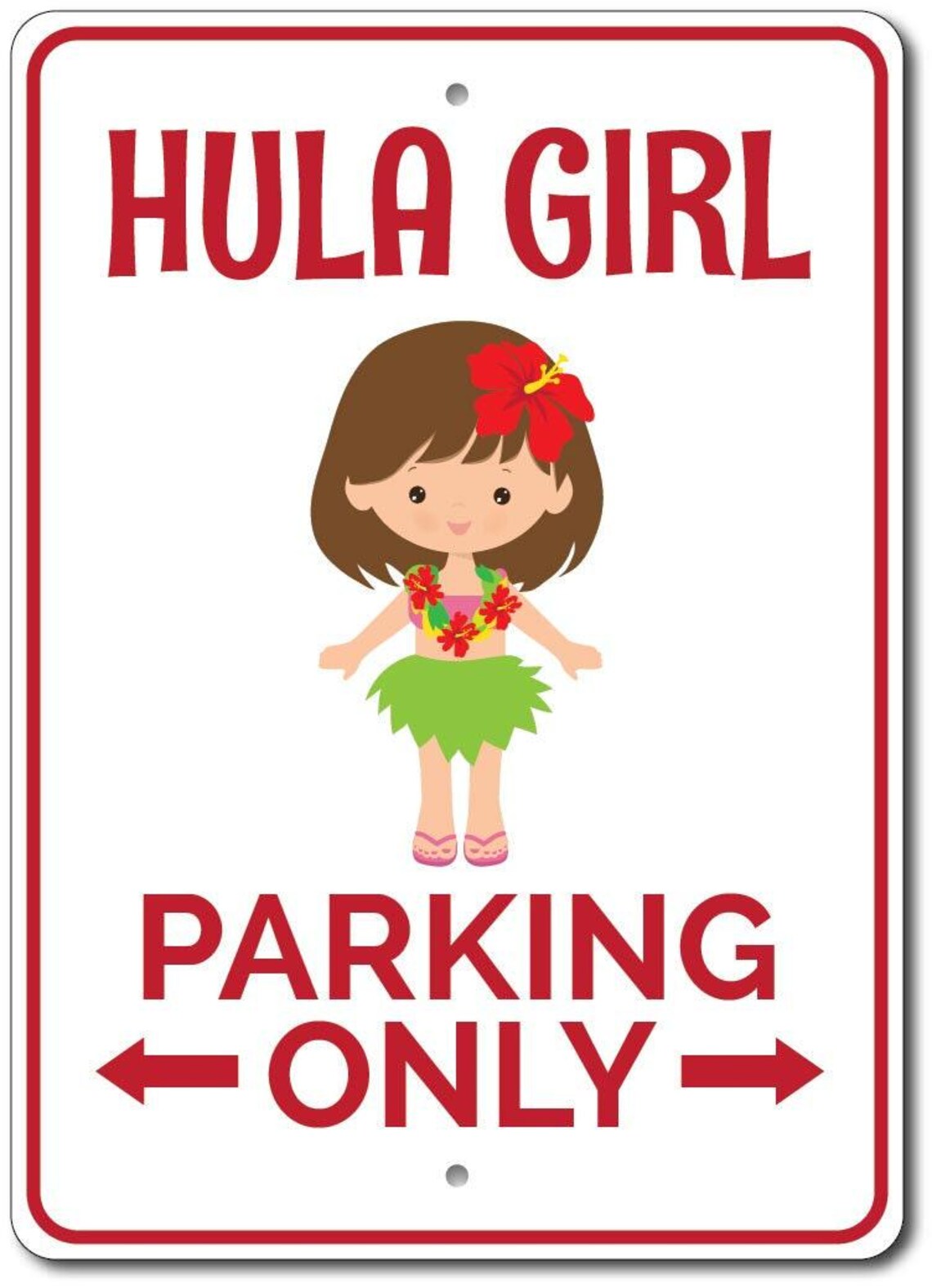 Hula Girl Parking Sign, Hula Girl Sign, Hula Girl Decor, Hula Girl Gift ...