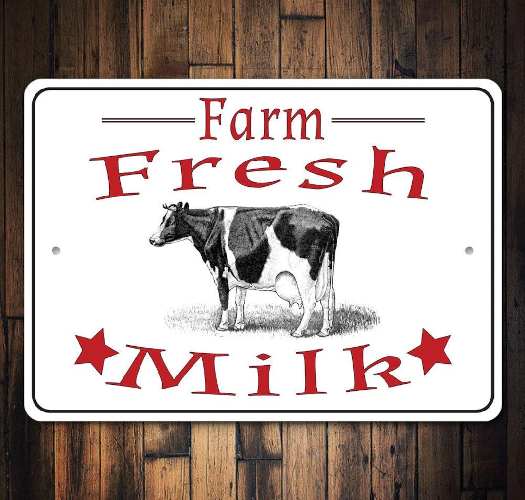 Farm Fresh Milk, Sign for Milk Farm, Milk Decor, Farming Sign, Cow Farm ...