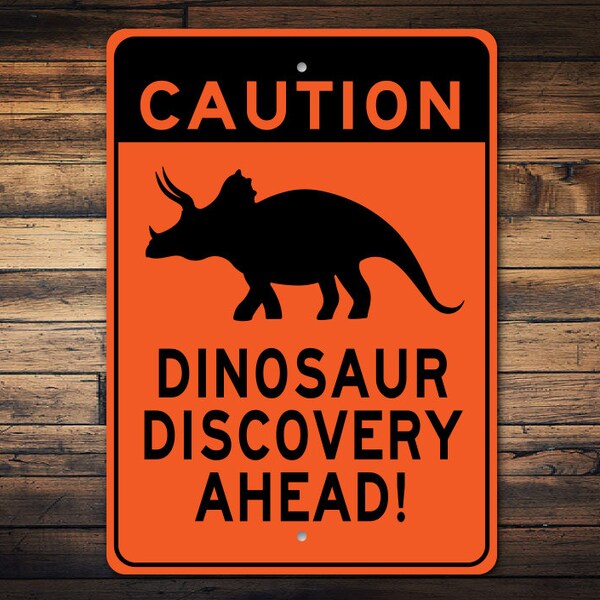 Caution Dinosaur Sign - Etsy