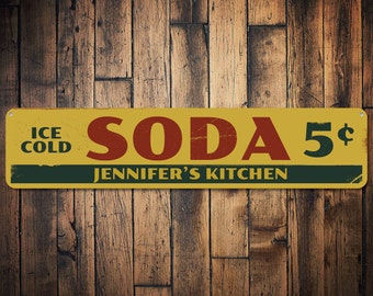 Ice Cold Soda Sign - Etsy