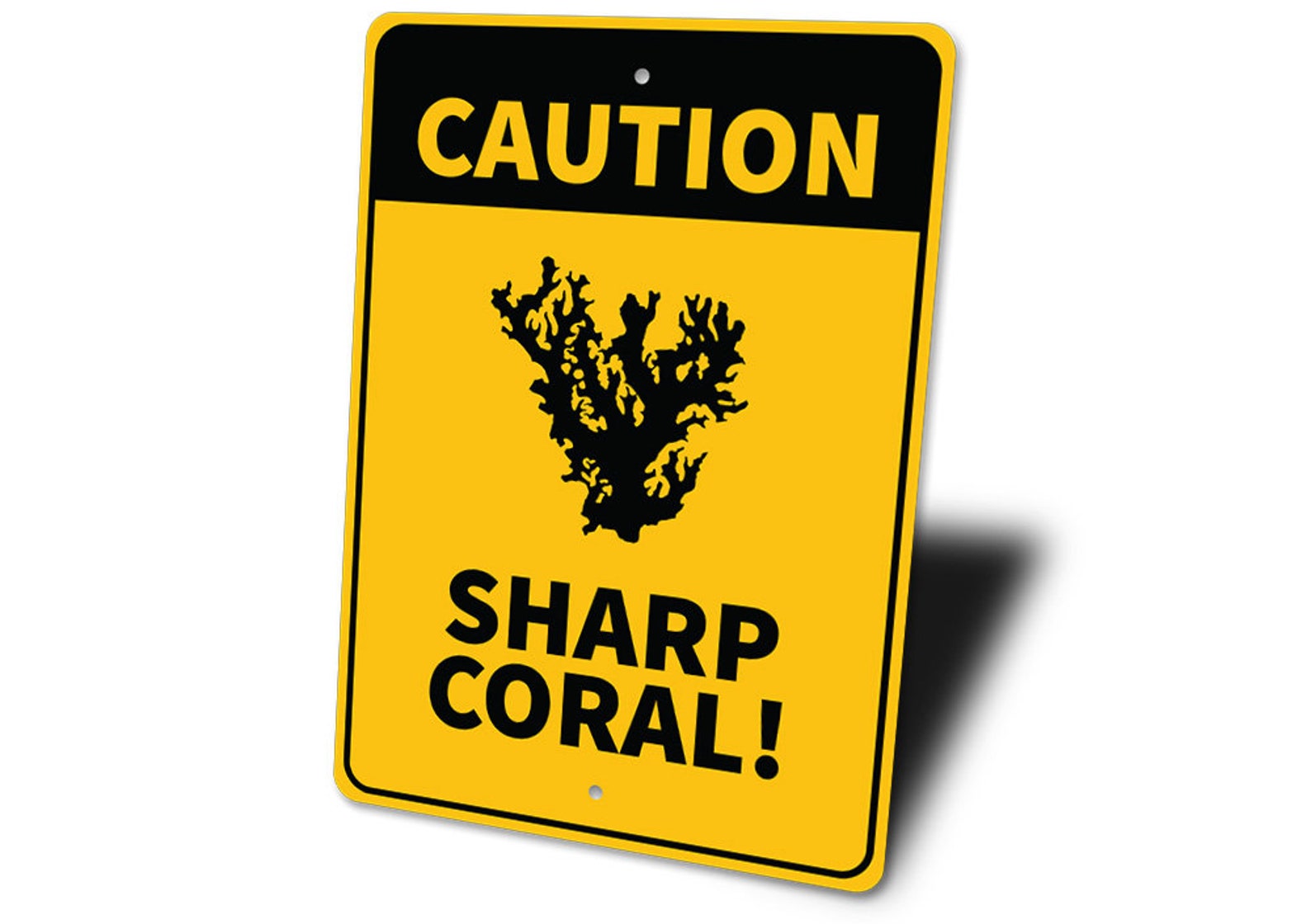 Sharp Coral Sign Caution Sharp Coral Coral Coral Caution - Etsy