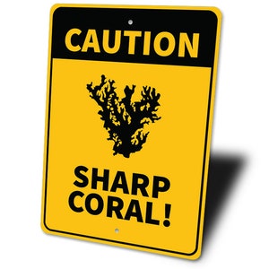 Sharp Coral Sign, Caution Sharp Coral, Coral, Coral Caution, Coral ...