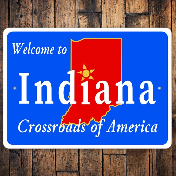 Indiana State Sign - Etsy