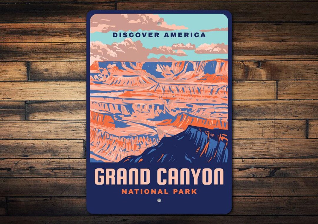 Grand Canyon Sign, National Park Sign, Arizona Travel Decor, National ...