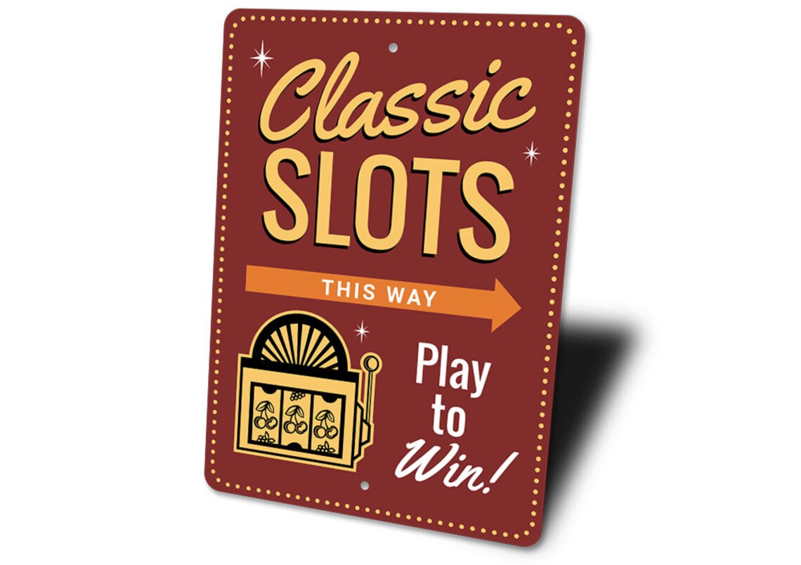 Classic Slots Sign Gambling Slot Decor Gambling Gift Decor - Etsy
