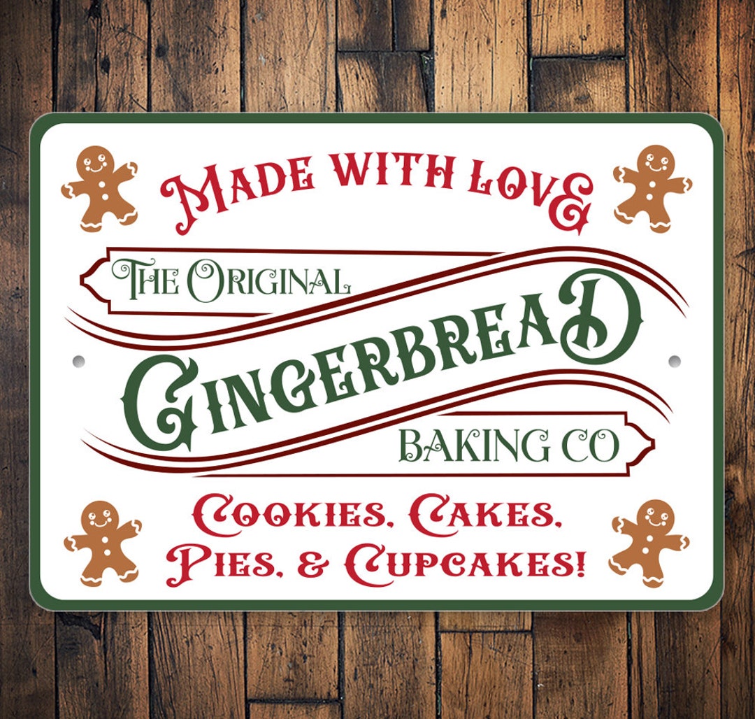 Gingerbread Sign, Cute Gingerbread Decor, Gingerbread Gift, Christmas ...
