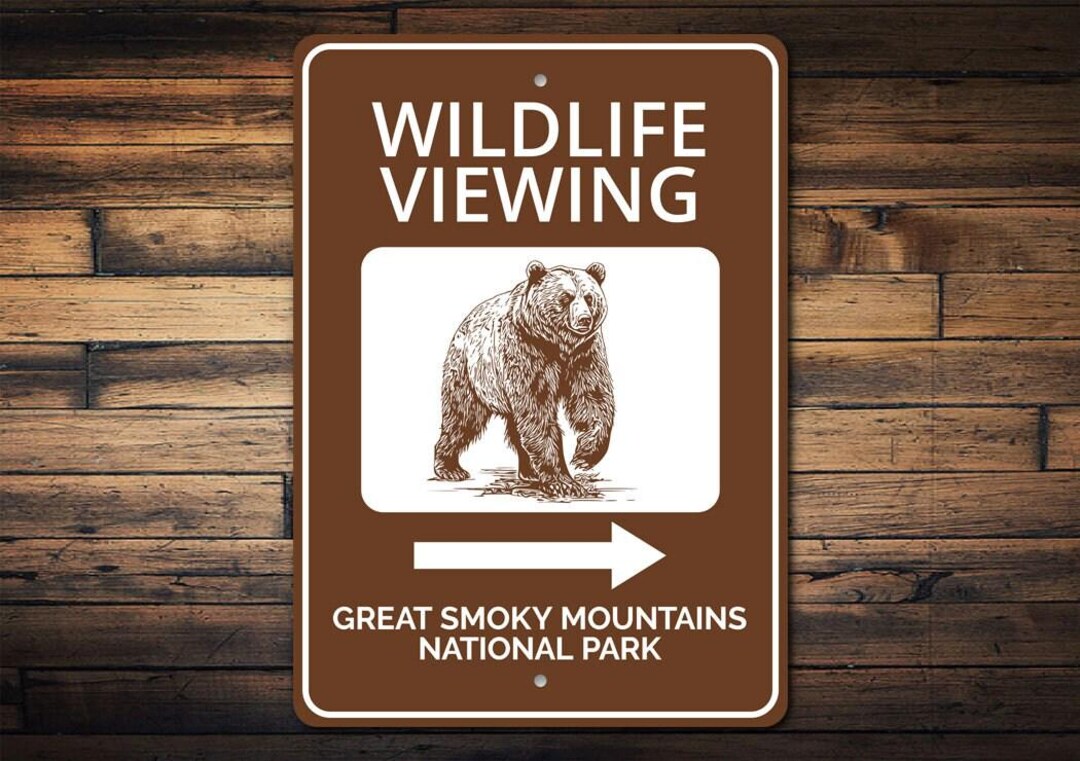 Wildlife Viewing Sign, Great Smoky Mountain, National Park Sign ...