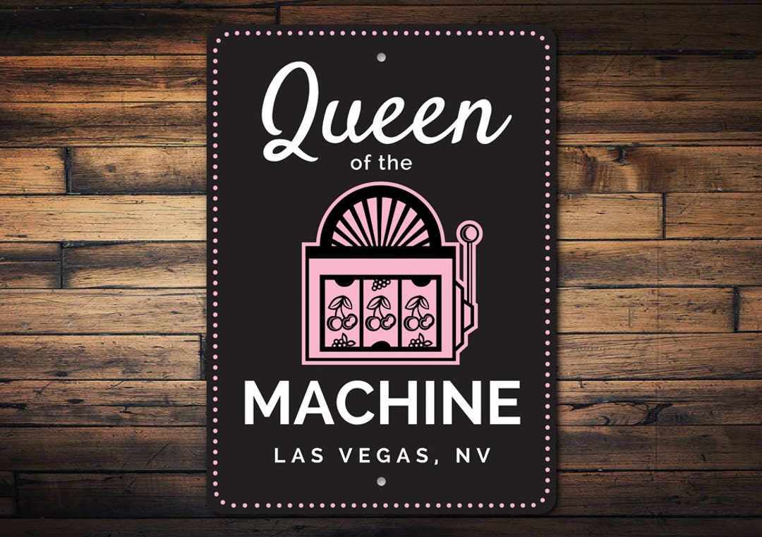 Queen Machine Sign, Gamble Game Decor, Gambling Lover Decor, Poker Gift ...
