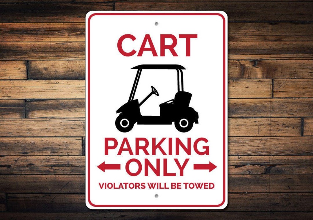 Cart Parking Sign, Golf Cart Sign, Golf Cart Decor, Golf Cart Garage ...