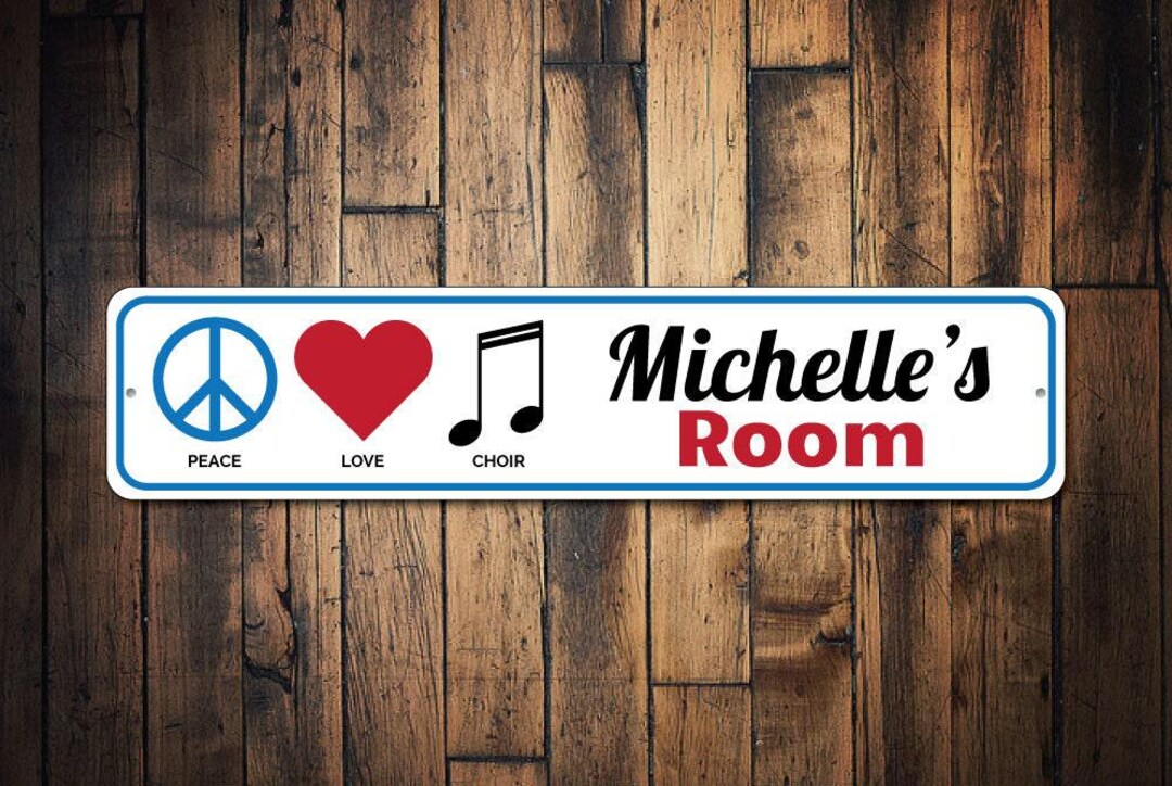 Music Room Sign, Peace Love Music Sign, Custom Music Gift, Gift for ...