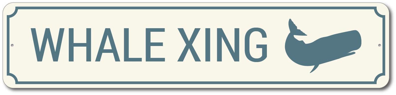 Whale Xing Sign, Whale Crossing Sign, Whale Decor, Whale Lover Gift ...