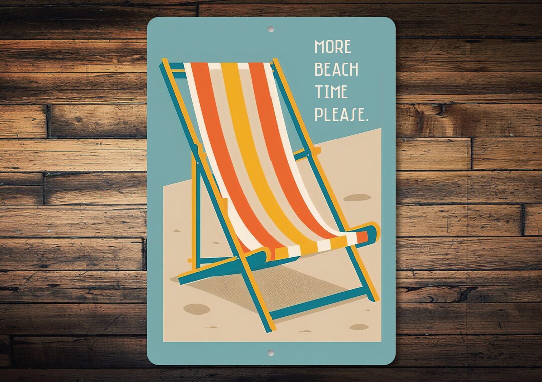 Deckchair Beach Decor, Beach Chair Sign, Beach Time Sign, Beach House ...