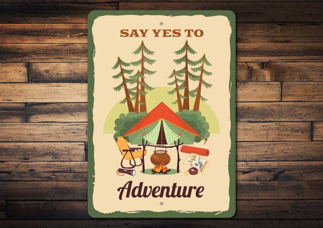 Say Yes to Adventure Sign, Adventure Room Decor, Adventure Wall Decor ...