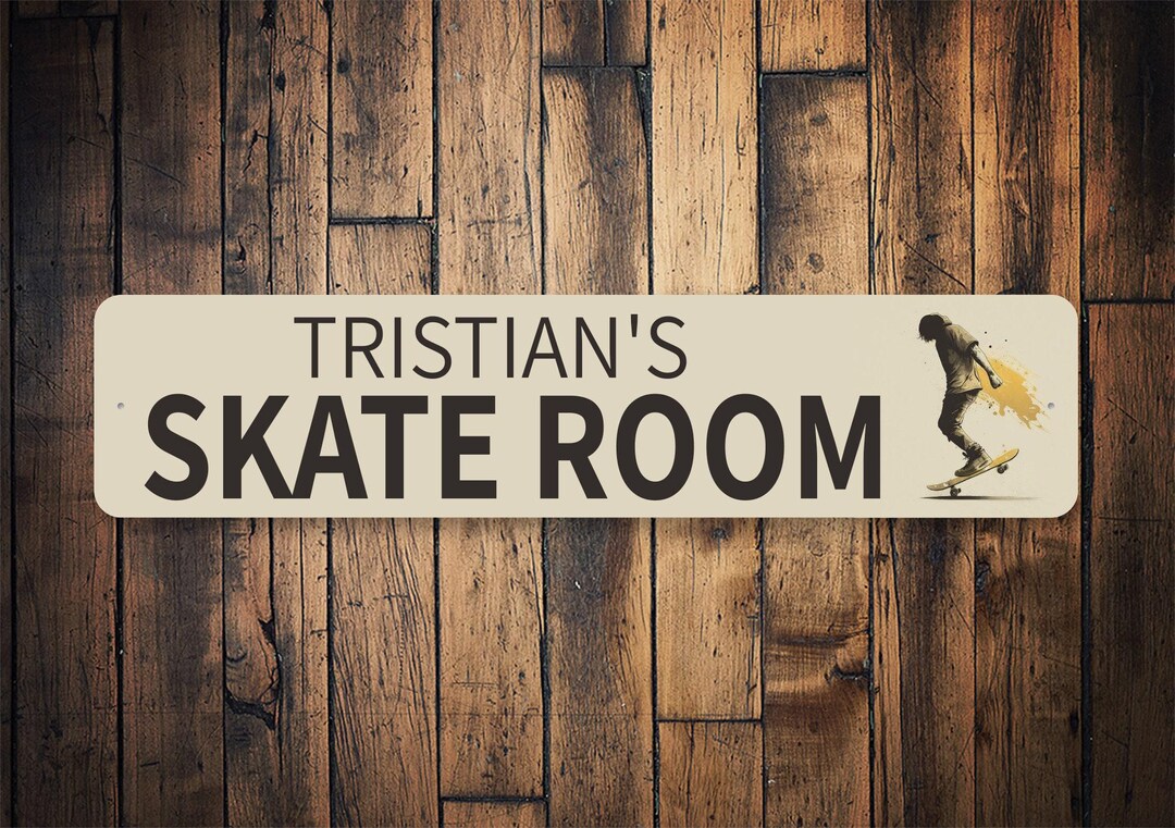 Kid Name Skate Room, Skate Room Sign, Skaters Room Decor, Gifts for ...