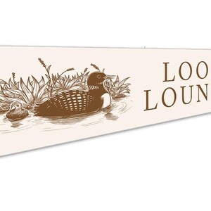 Loon Lounge Sign, Loon Lounge Decor, Loon Lover Lake, Loon Sign, Loon ...