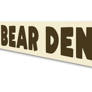 Bear Den Sign, Hunting Lodge Decor, Cabin Bear Sign, Bear Den Wall ...