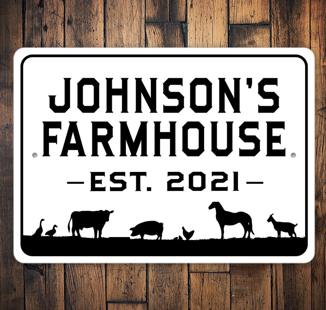 Custom Family Farm Sign, Family Farm Signs, Decor for Farmers, American ...