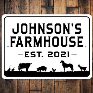 Custom Family Farm Sign, Family Farm Signs, Decor for Farmers, American ...