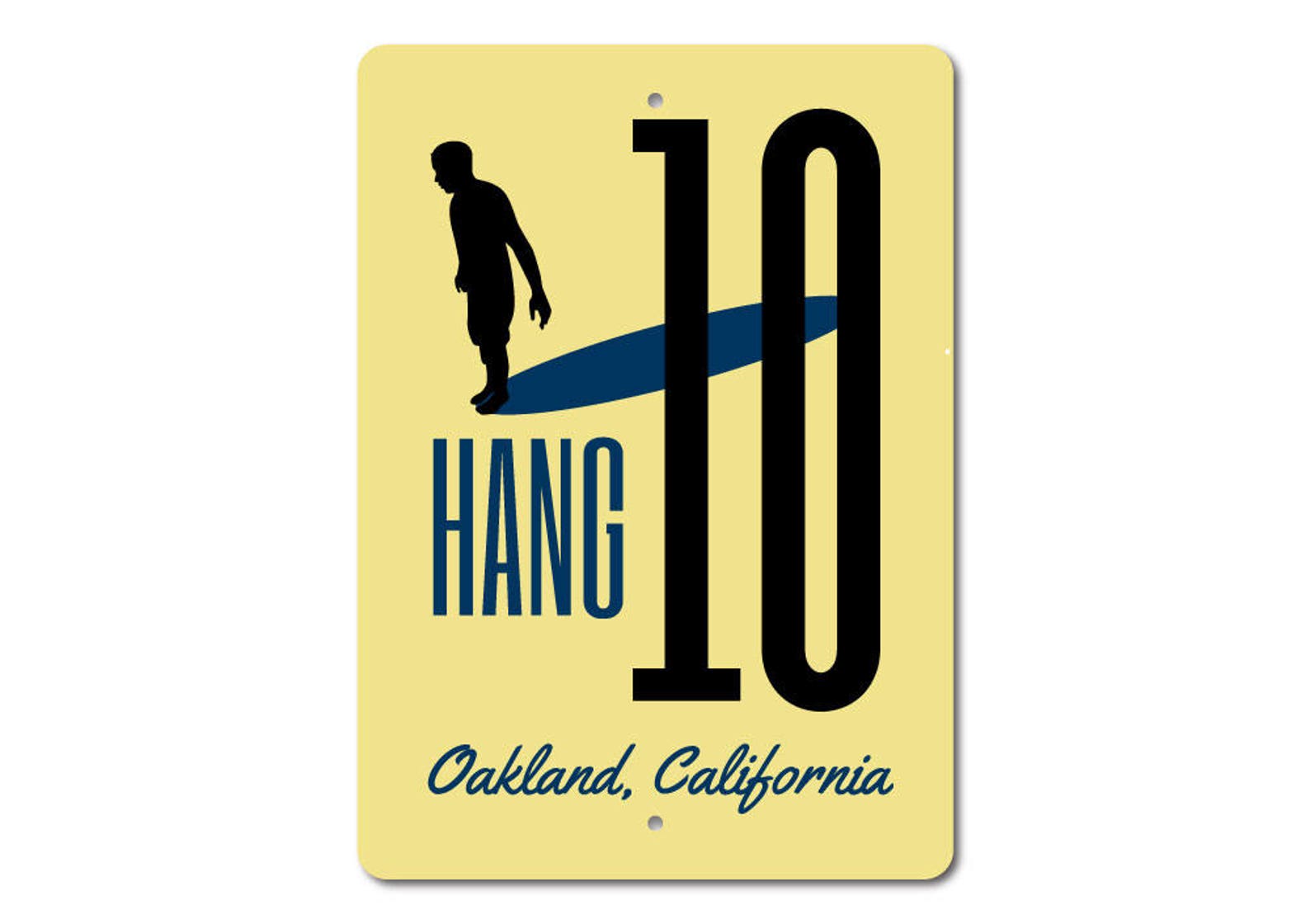 Hang Ten Sign Hang 10 Sign Hang Ten Decor Surfer Gift - Etsy