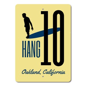 Hang Ten Sign, Hang 10 Sign, Hang Ten Decor, Surfer Gift, Custom ...