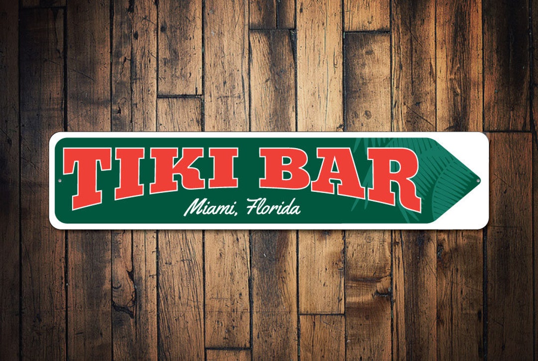 Tiki Bar Arrow Sign, Tiki Bar Sign, Tiki Bar Decor, Tiki Bar Gift, Palm ...
