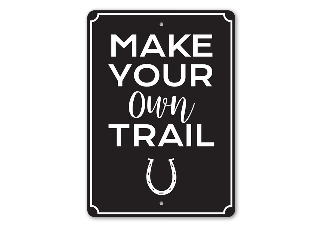 Horse Trail Sign Riding Trail Horse Lovers Old Western - Etsy