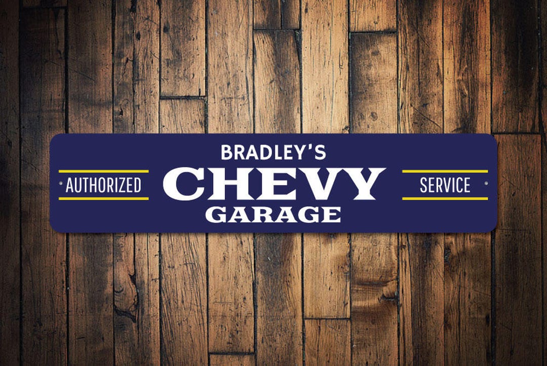 Chevy Garage Decor, Chevy Garage Sign, Chevy Owner Gift, Custom Car ...