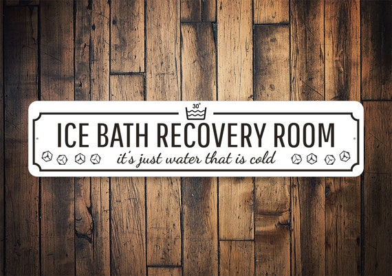Ice Bath Recovery Sign Bathing Room Sign Custom Bathing - Etsy