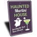 Haunted Martini Ghost House Sign Ghost Scary Decor - Etsy