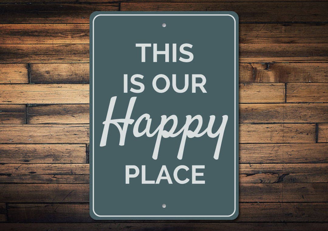 Our Happy Place Sign, Happy Place Gift, Vacation Spot Sign, Beach Lover ...