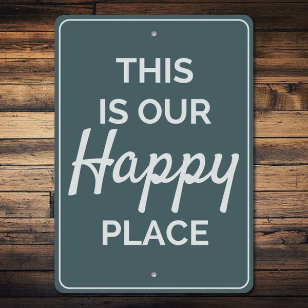 Our Happy Place Sign - Etsy