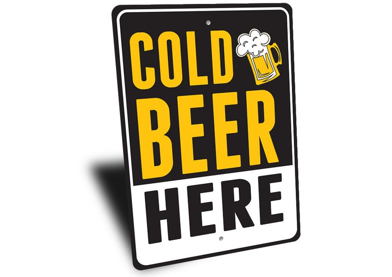 Cold Beer Here Sign Cold Beer Sign Dads Beer Cave Beer - Etsy