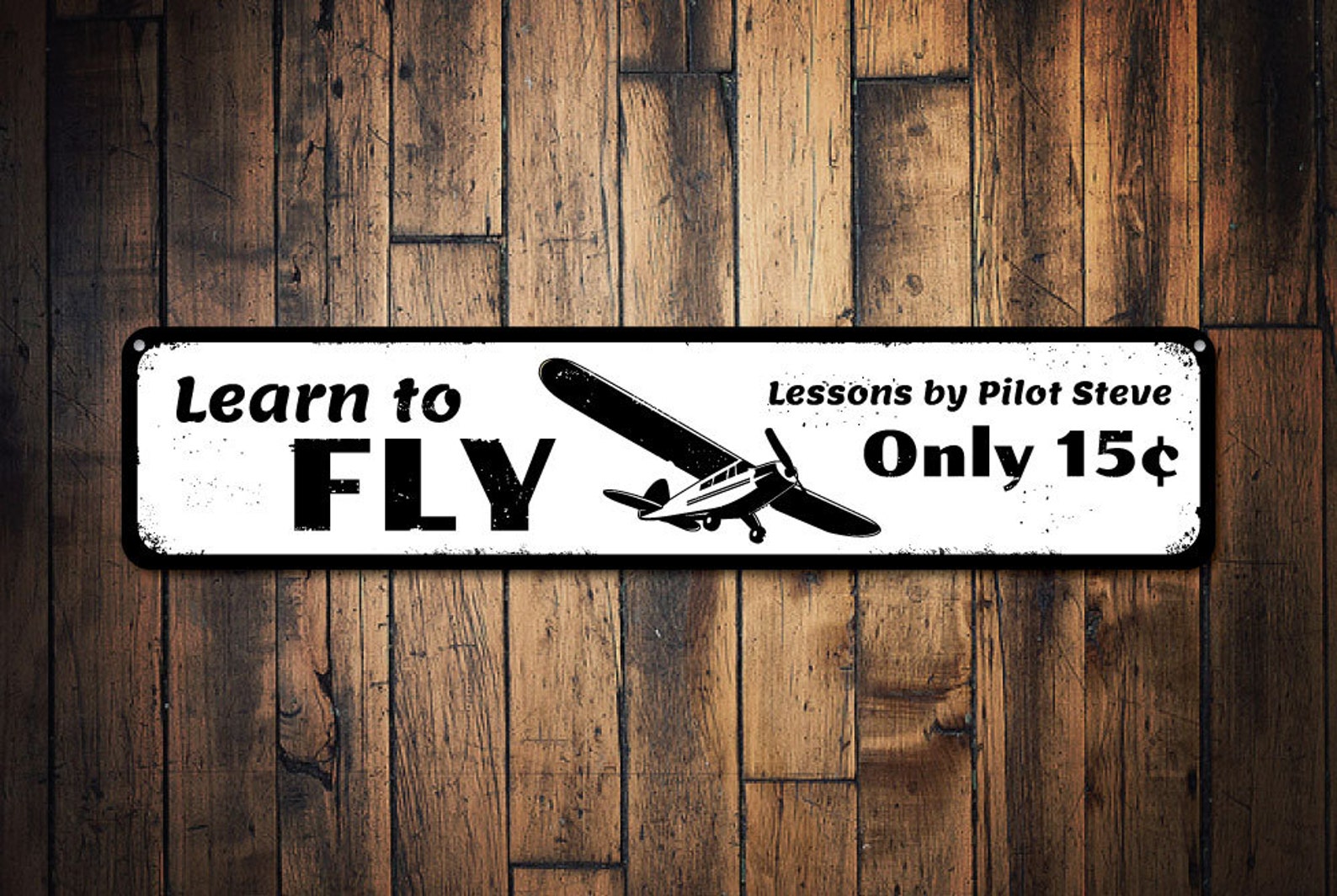 Learn to Fly Sign Personalized Airplane Lessons by Pilot Only - Etsy