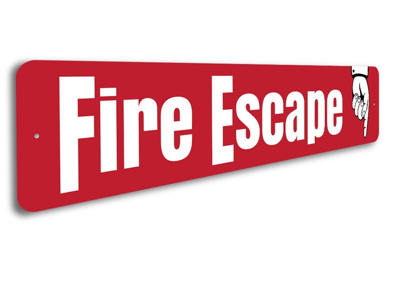 Fire Escape Route Sign Fire Exit Sign Fire Exit Wall Sign - Etsy