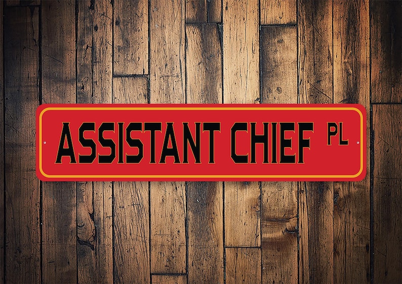 Assistant Chief Place Sign, Firefighter Gift, Firehouse Decor, Fire ...
