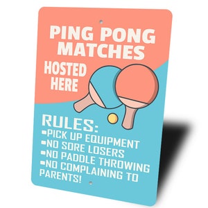 Retro Ping Pong Room Sign, Ping Pong Lounge, Ping Pong Gift, Sign for ...