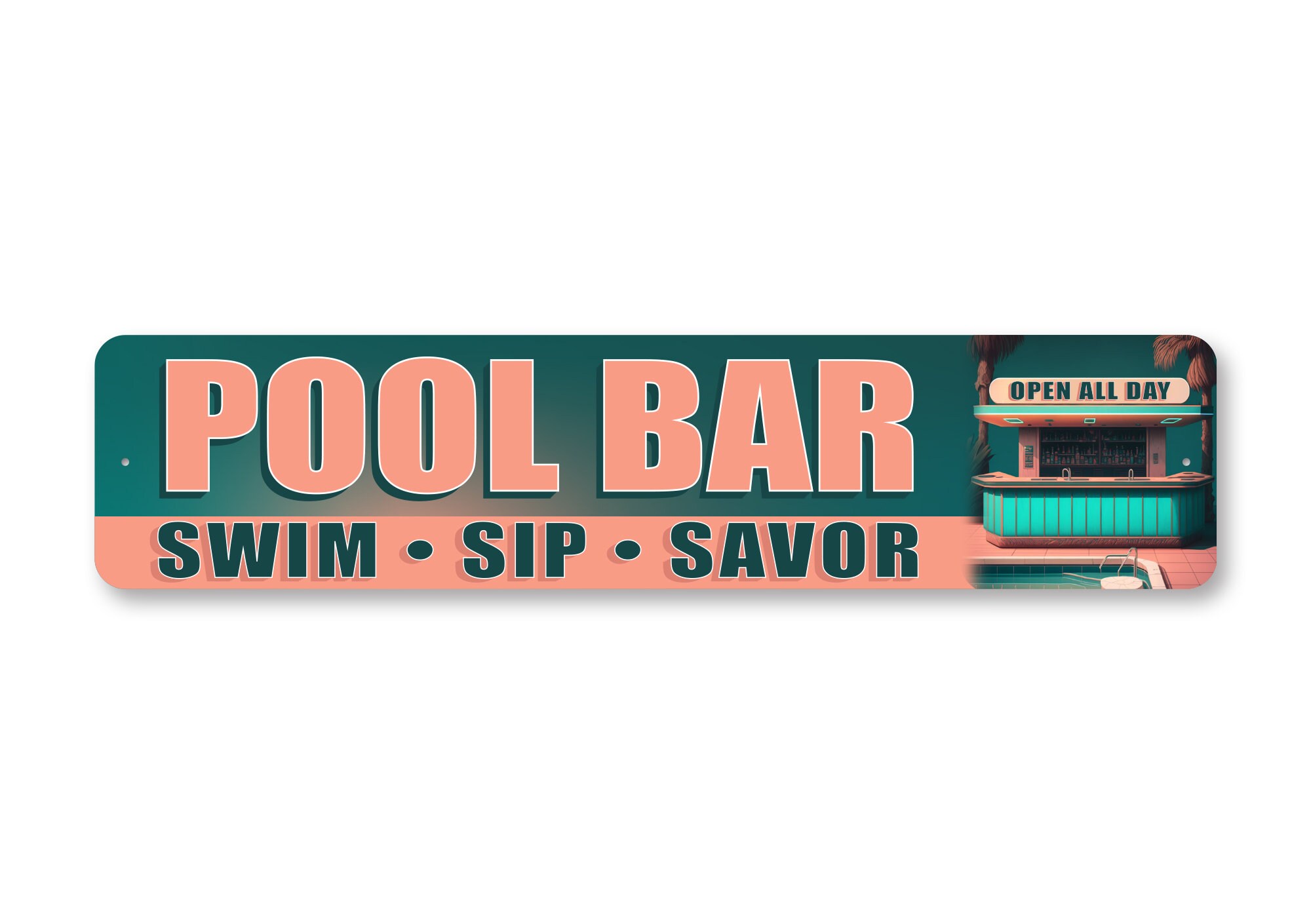 Pool Bar Sign Retro Pool Bar Sign Custom Pool Gift Pool Bar - Etsy