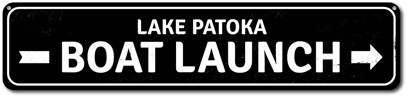 Boat Launch Arrow Sign Personalized Lake Location Name Sign | Etsy