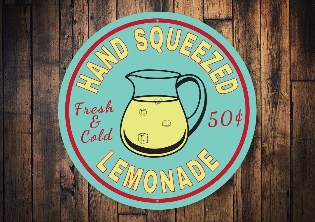 Hand Squeezed Lemonade Sign, Hand Squeeze Lemonade, Lemonade Lovers ...
