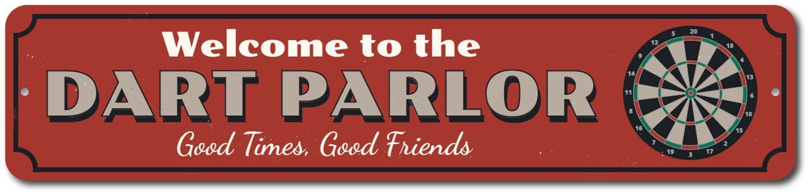 Dart Parlor Welcome Sign Custom Good Times Good Friends Gift - Etsy
