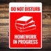 Homework Sign Teacher Gift Teacher Decor Homework Progress - Etsy